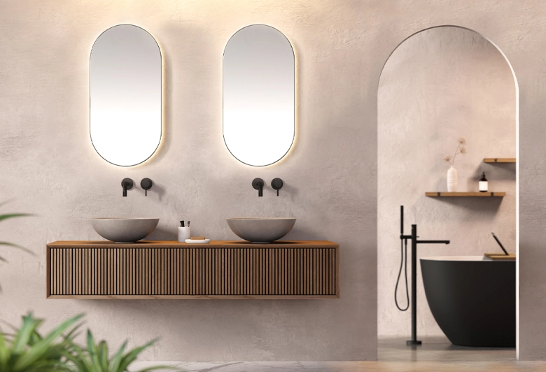 Ronde vormen in de badkamer - Installatiebedrijf G. Hek